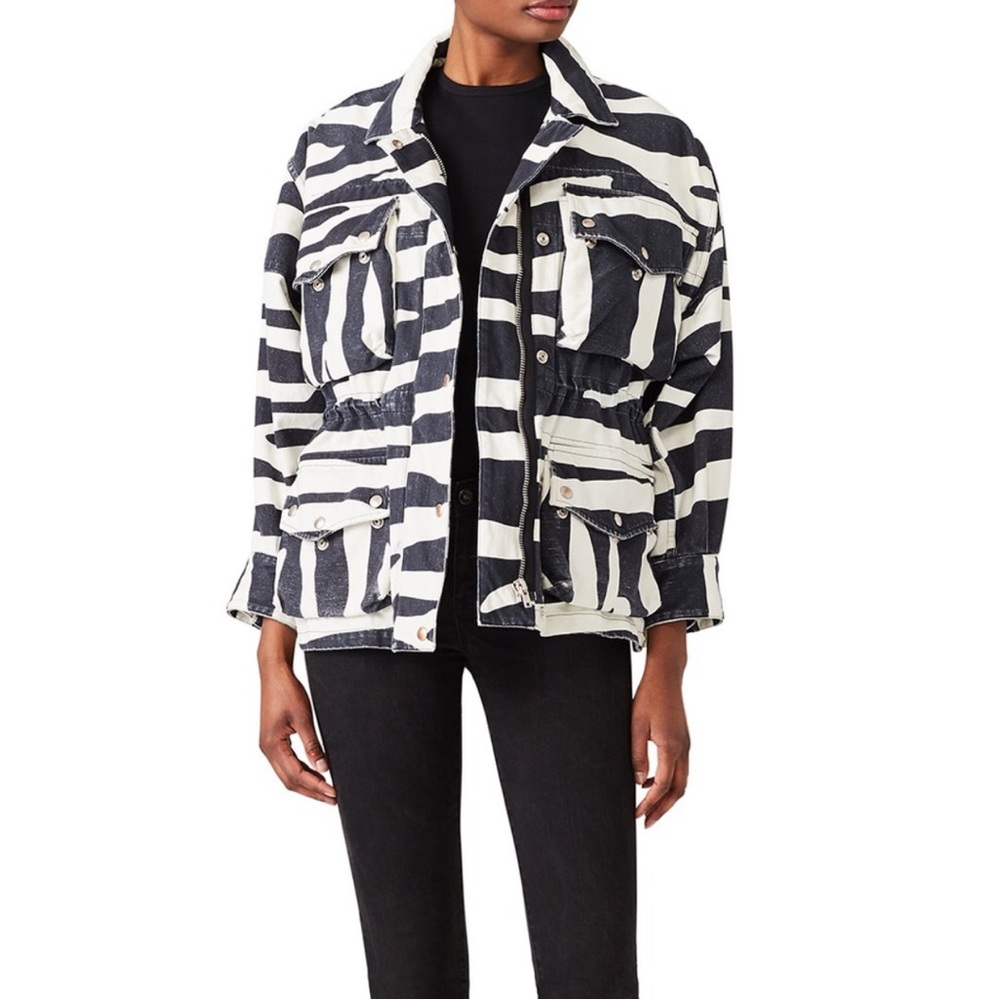 Iro Ourlandos Zebra Print Heavy Canvas Oversized Util… - Gem